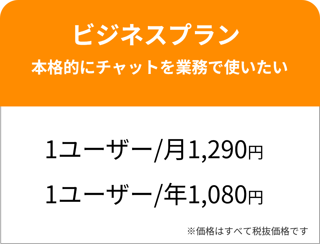 選べる料金プラン – Chatwork